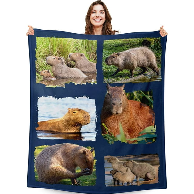 Capybara Blanket Gifts, 50"x40" Cute Capybara Animal Throw Blankets ...