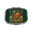 Capybara Botanical Art Nouveau Small Travel Handbag Pill Box Case ...