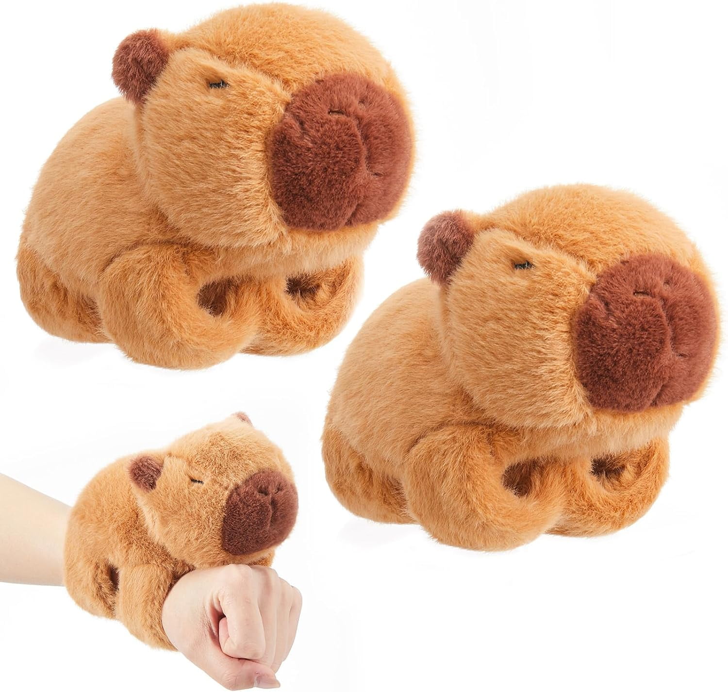 Capybara Bracelet - Animal Slap Bracelets， Stuffed Capybara Huggers 8.5 ...