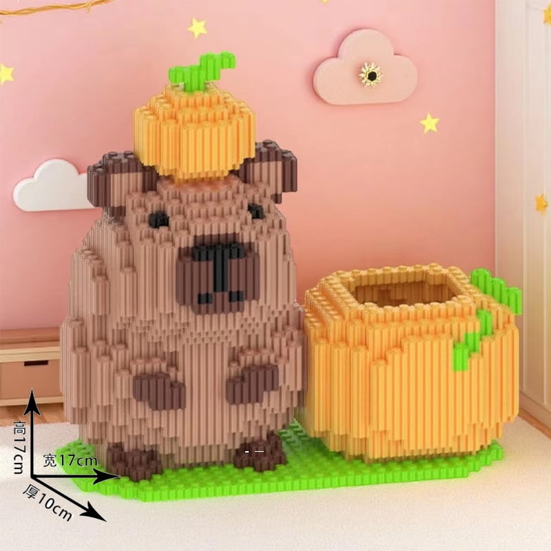 Capybara Building Block Pen Holder Panda Desk Organizer for Office ...