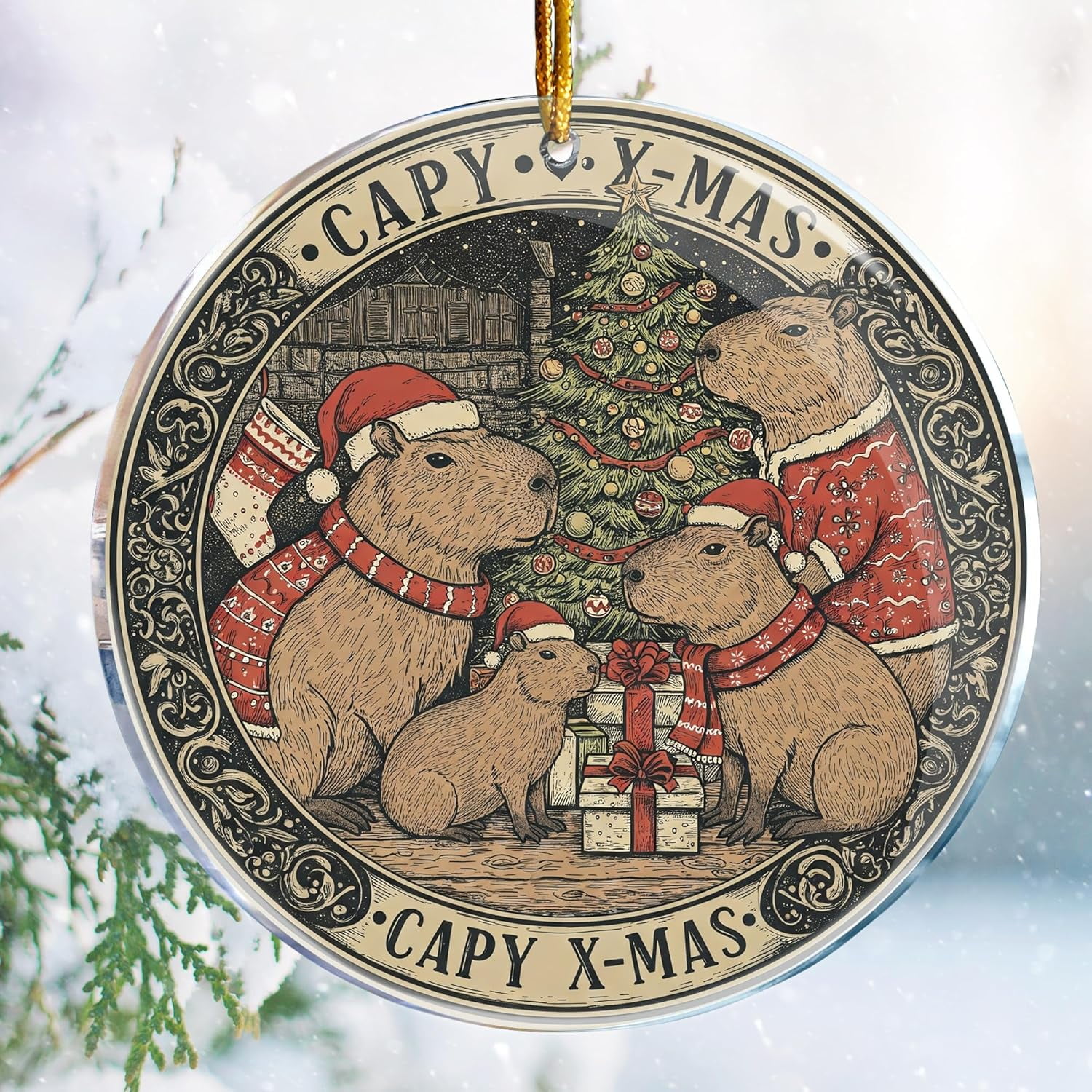 Capybara Capy Xmas 3 - Cute Capybara Capybara Stuff Animal Ideas ...