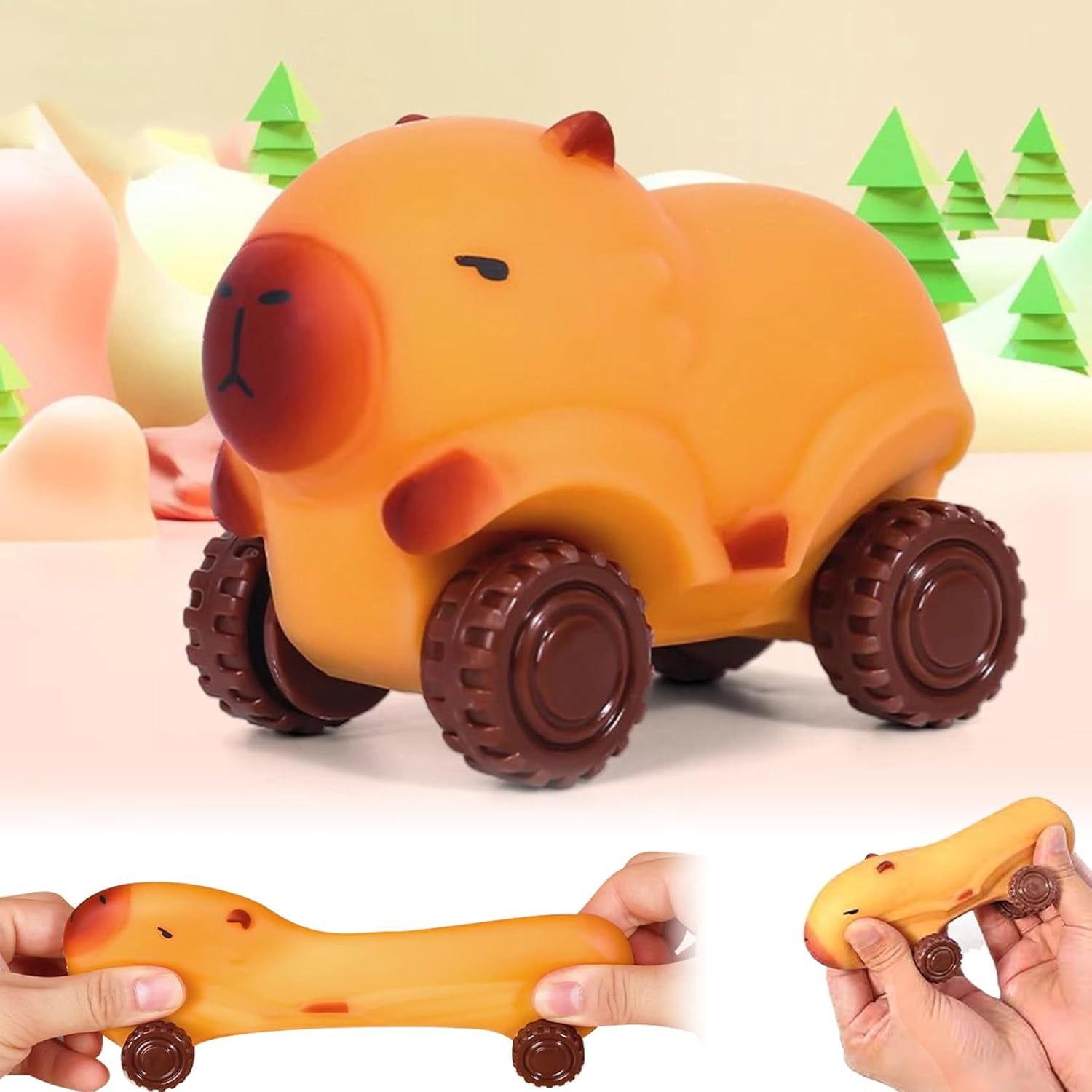 Capybara Car Capybara Squeeze Toy Cars Capybara Squishy Cars Elastic ...