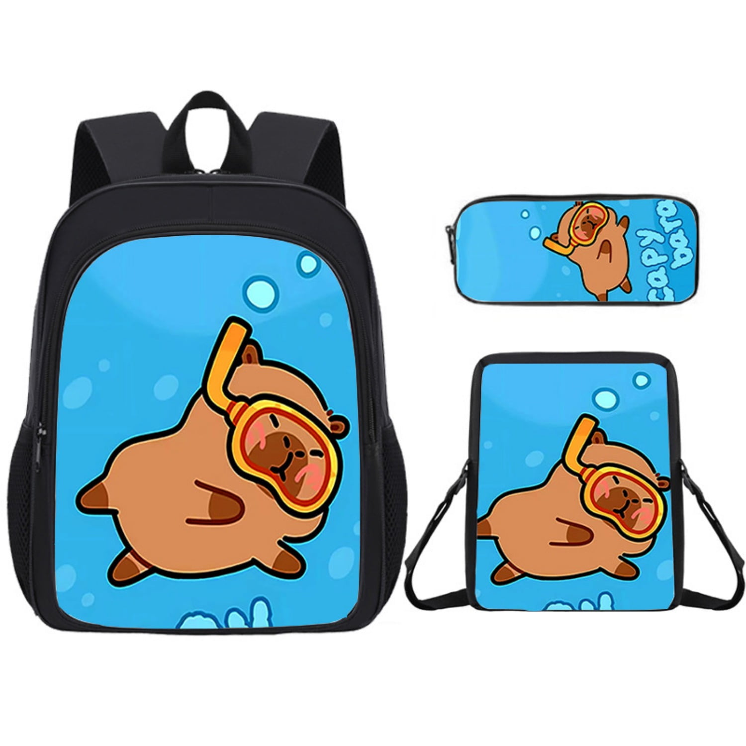 Capybara Cartoon Aesthetic New Semester Gifts Schoolbag,Personalized 3 ...