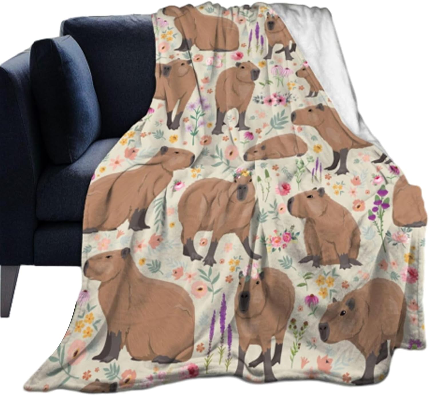 Capybara Christmas Blanket, Capybara Blanket, Cute Soft Warm Funny ...