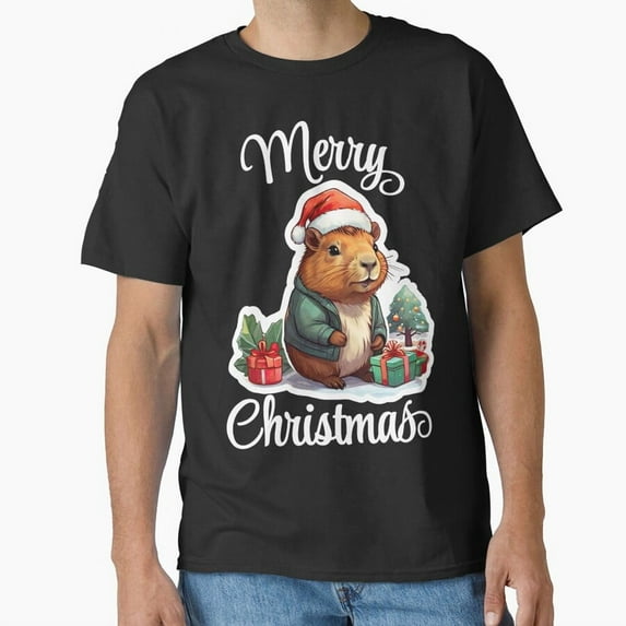Capybara Christmas Cute Holiday Animal Adorable Funny Festive Style ...