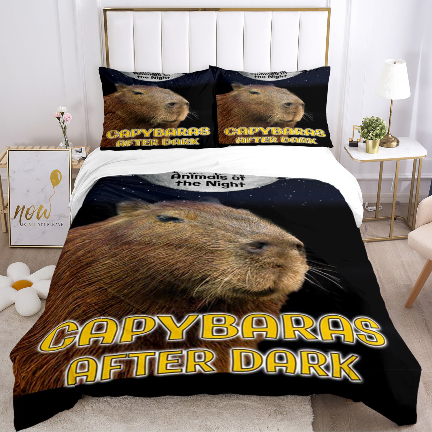 Capybara Club Anime Duvet Cover Kawaii Comforter Bedding Set Soft Quilt ...