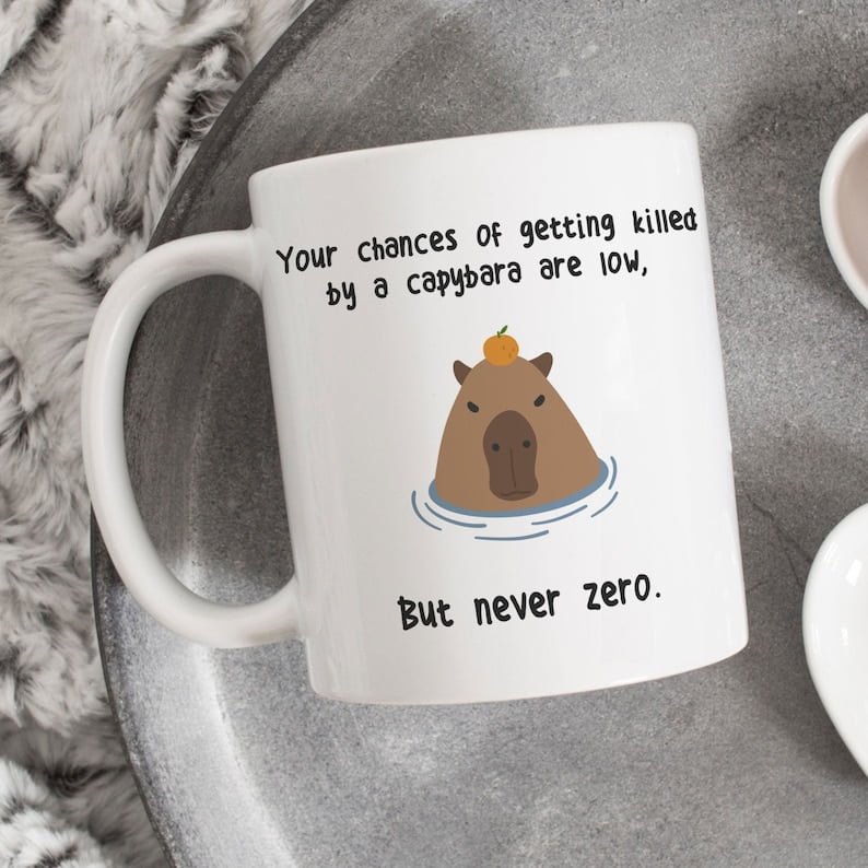 Capybara Coffee Mug, Cute Animal Gift, Cavy, South America, Funny Meme ...