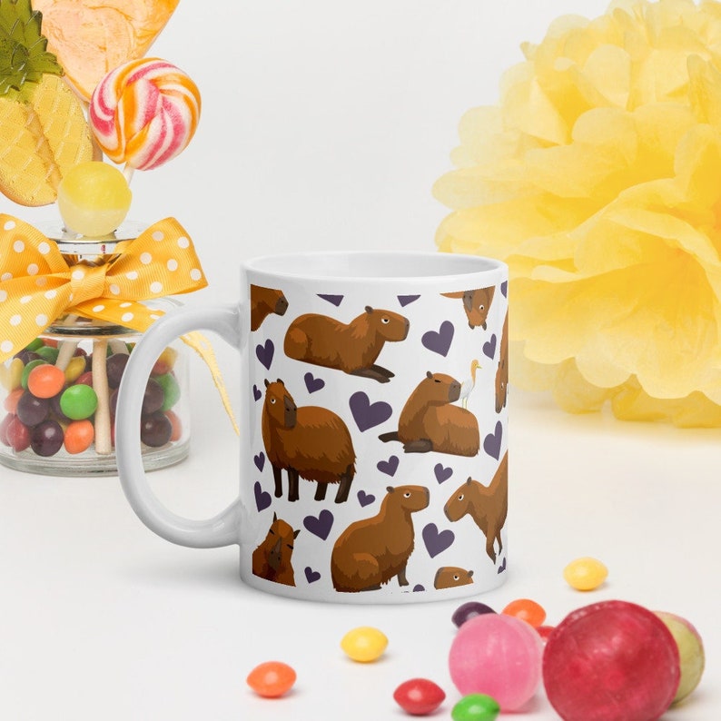 Capybara Coffee Mug - Mandarin Orange, Cute Animal Gift, Funny Hup Meme ...