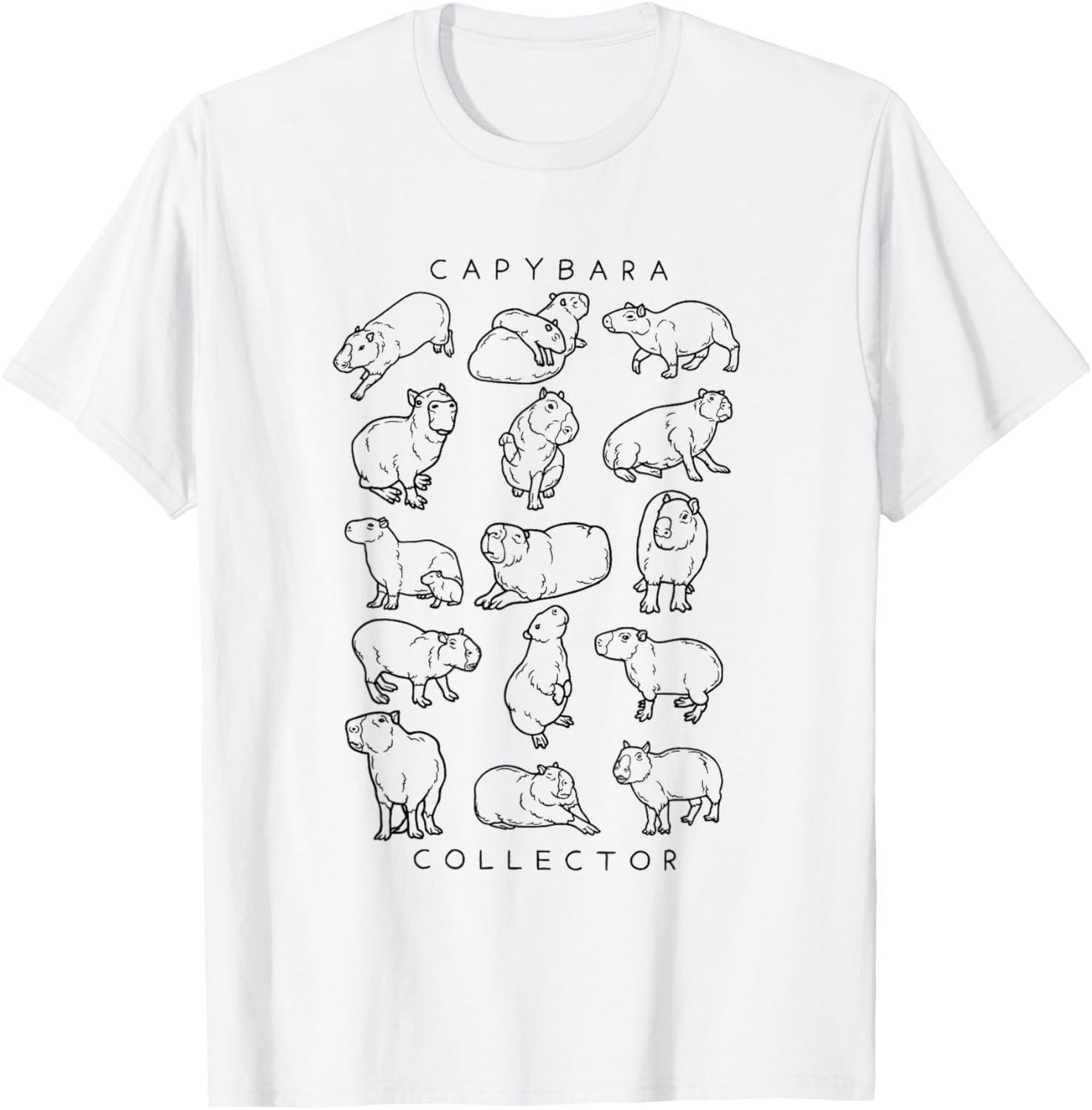 Capybara Collector Funny Capybaras Animal Rodent Lover Gifts T-Shirt ...