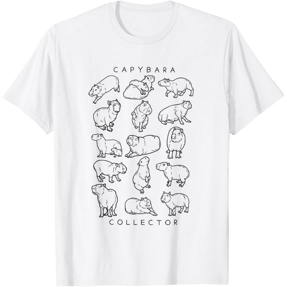 Capybara Collector Funny Capybaras Animal Rodent Lover Gifts T-Shirt ...