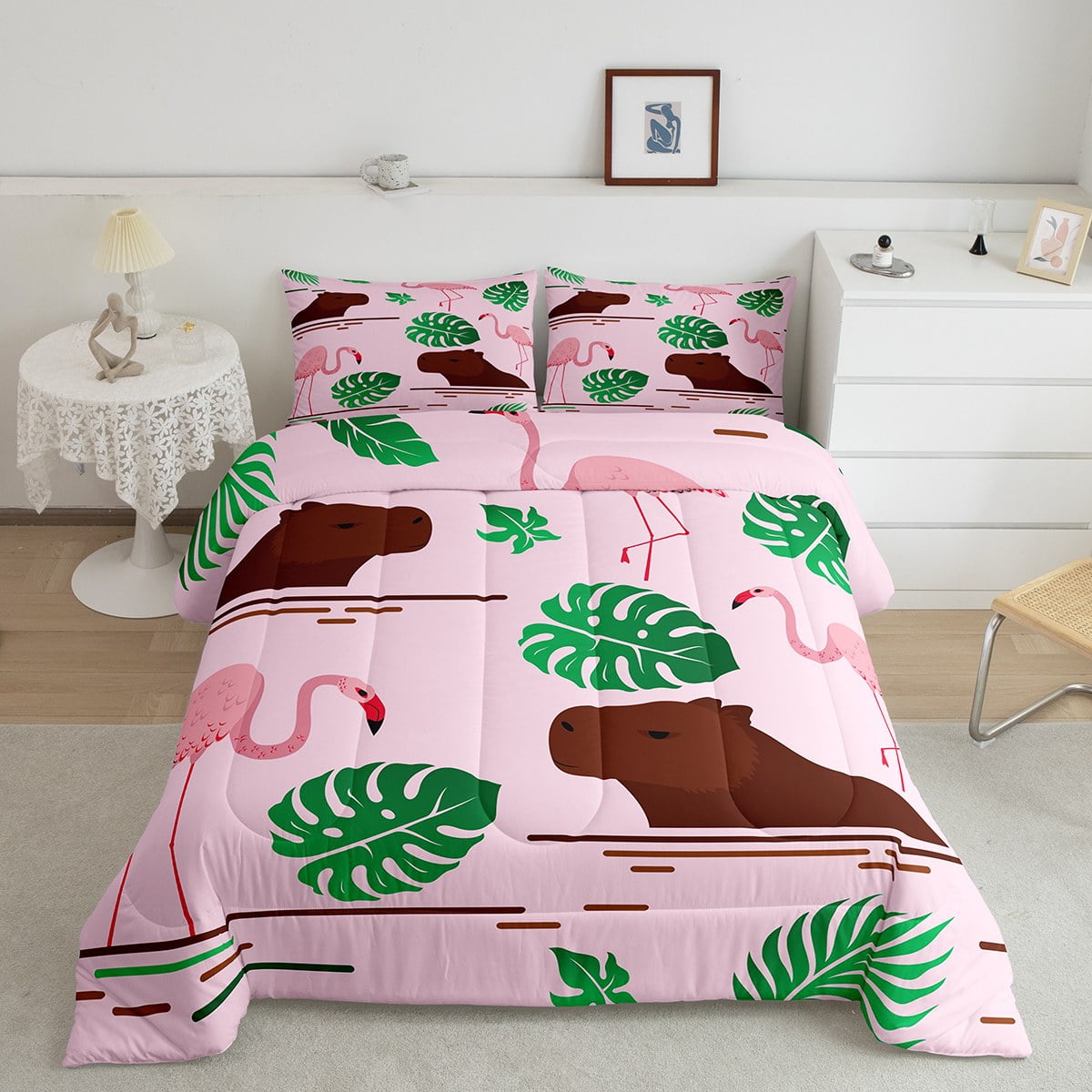 Capybara Comforter Set Full Size for Boys Girls Cute Cartoon Rodent ...