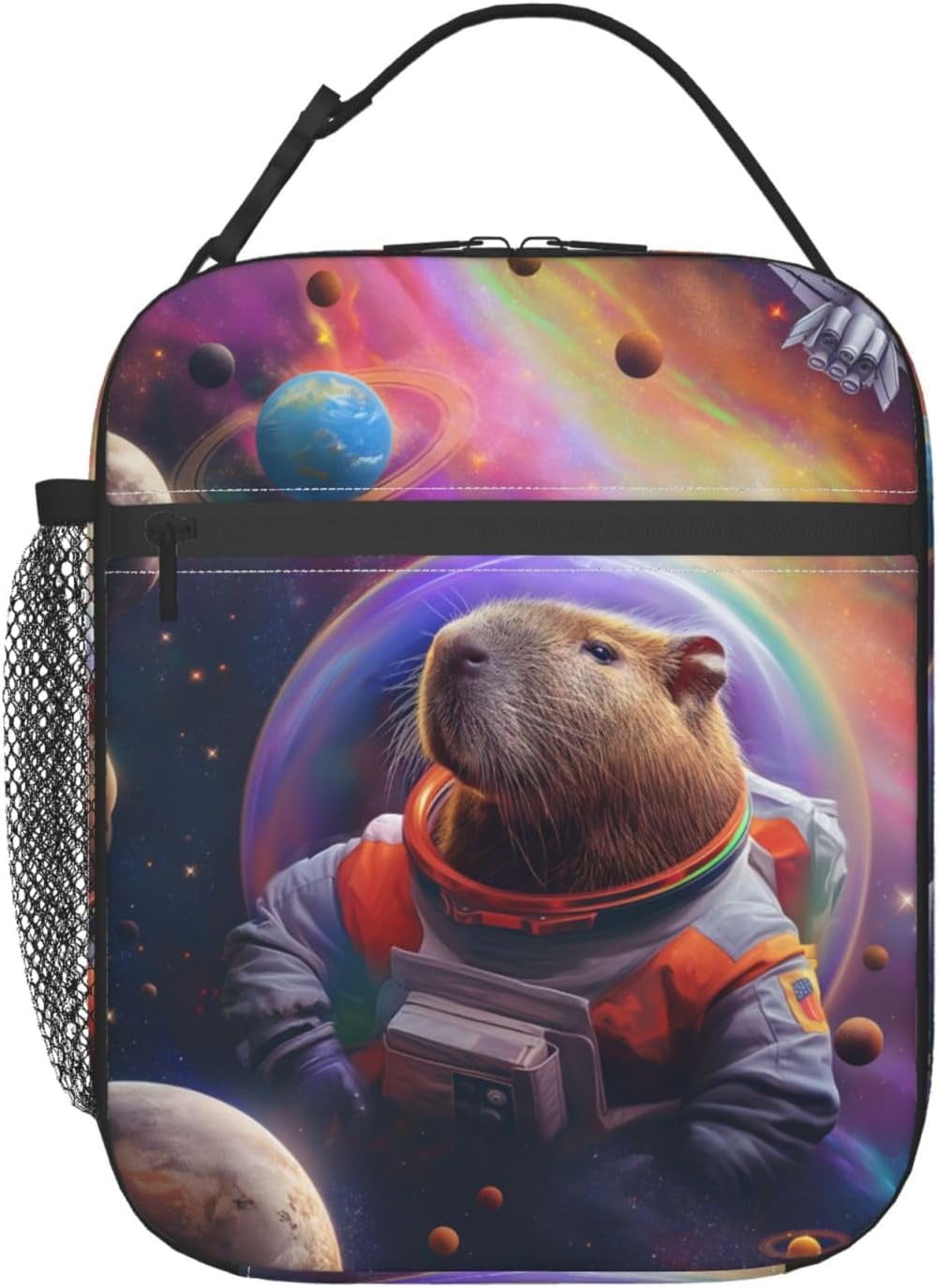 Capybara Cosmic Adventure Lunch Box for Women Men, Insulated Lunch Box ...