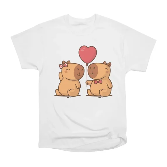 Capybara Couple T-Shirt Tee Gift For Him Merch For Her Apparel For ...