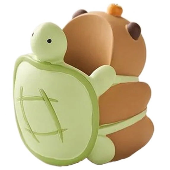 Capybara Desk Pen Holder Resin Ornaments Pencil Storage Box Cartoon ...