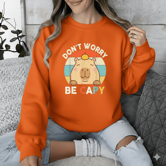 Capybara Don’t Worry Be Capy Cute Quote Fun Kids Animal Cheerful ...