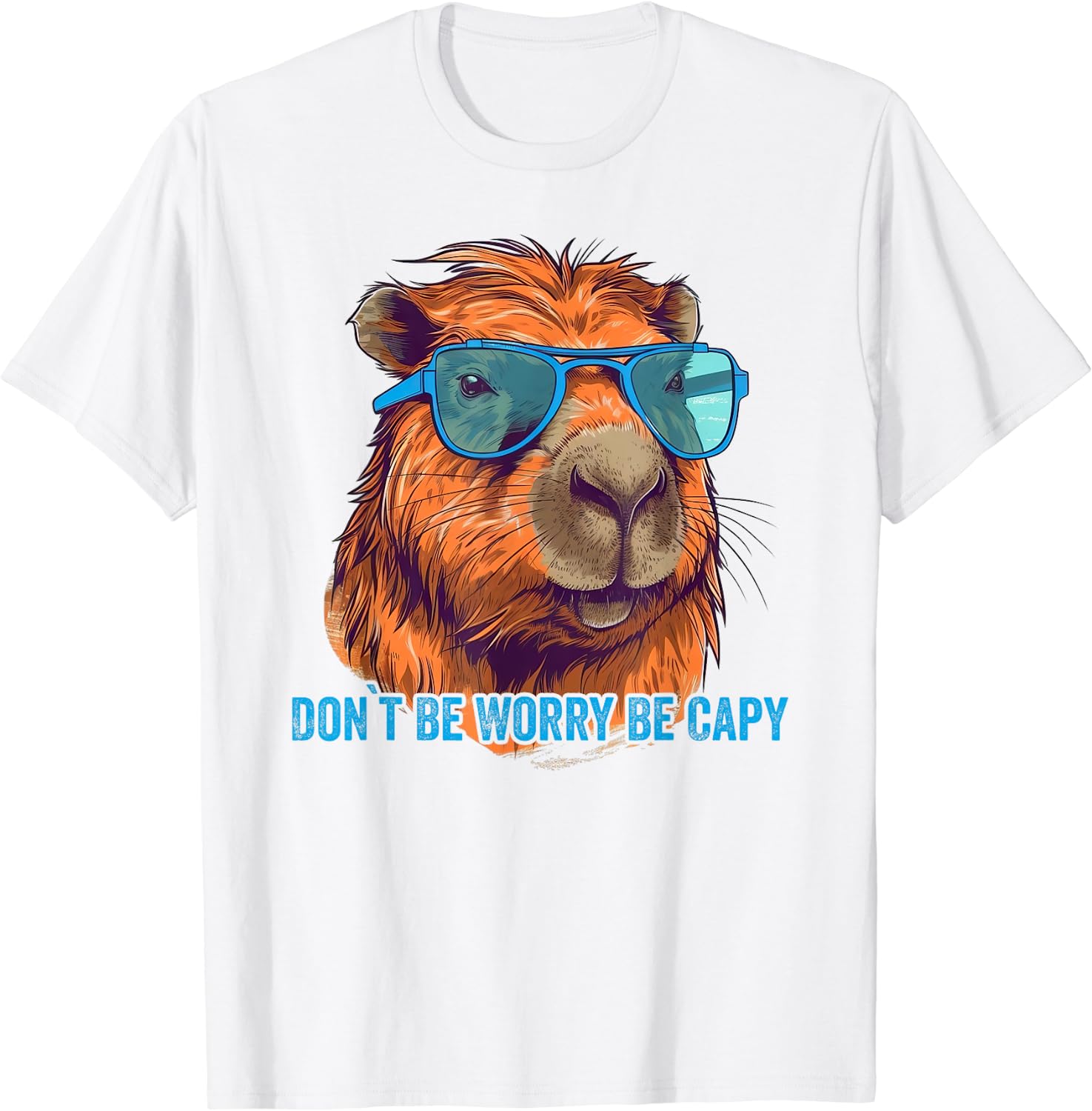 Capybara Dont Be Worry Be Capy funny animal Capybara Lover T-Shirt - Walmart.com