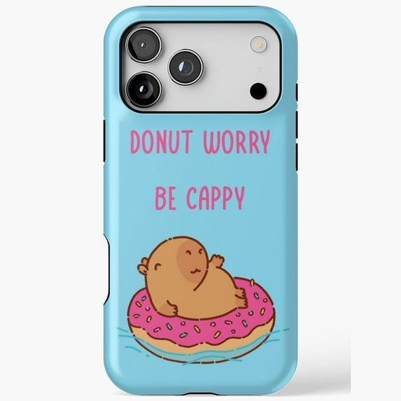 Capybara Donut Floater Funny Relax Art Phone Case Compatible iPhone 17 ...