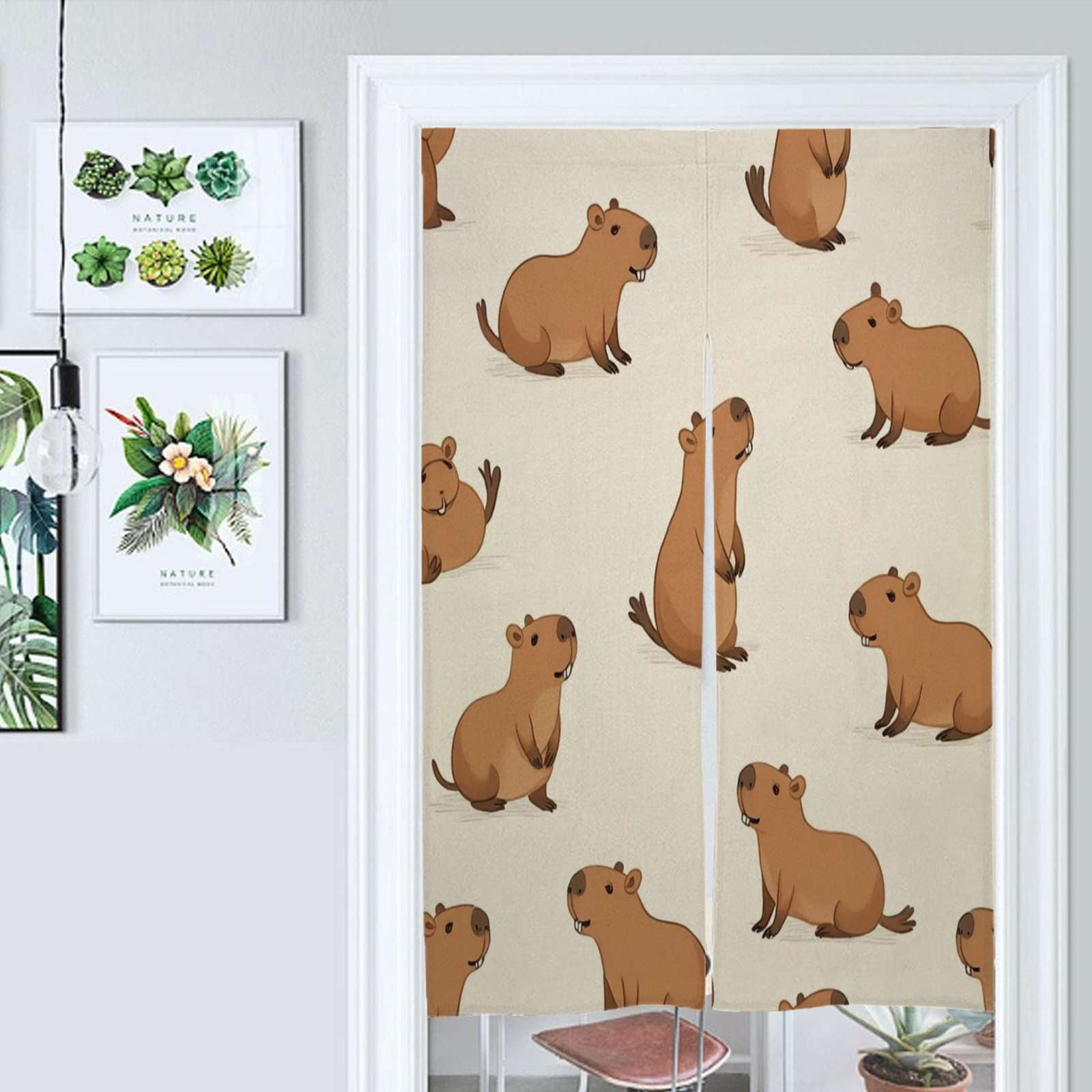 Capybara Door Curtain Nordic Living Room DoorCurtain Porch Partition ...