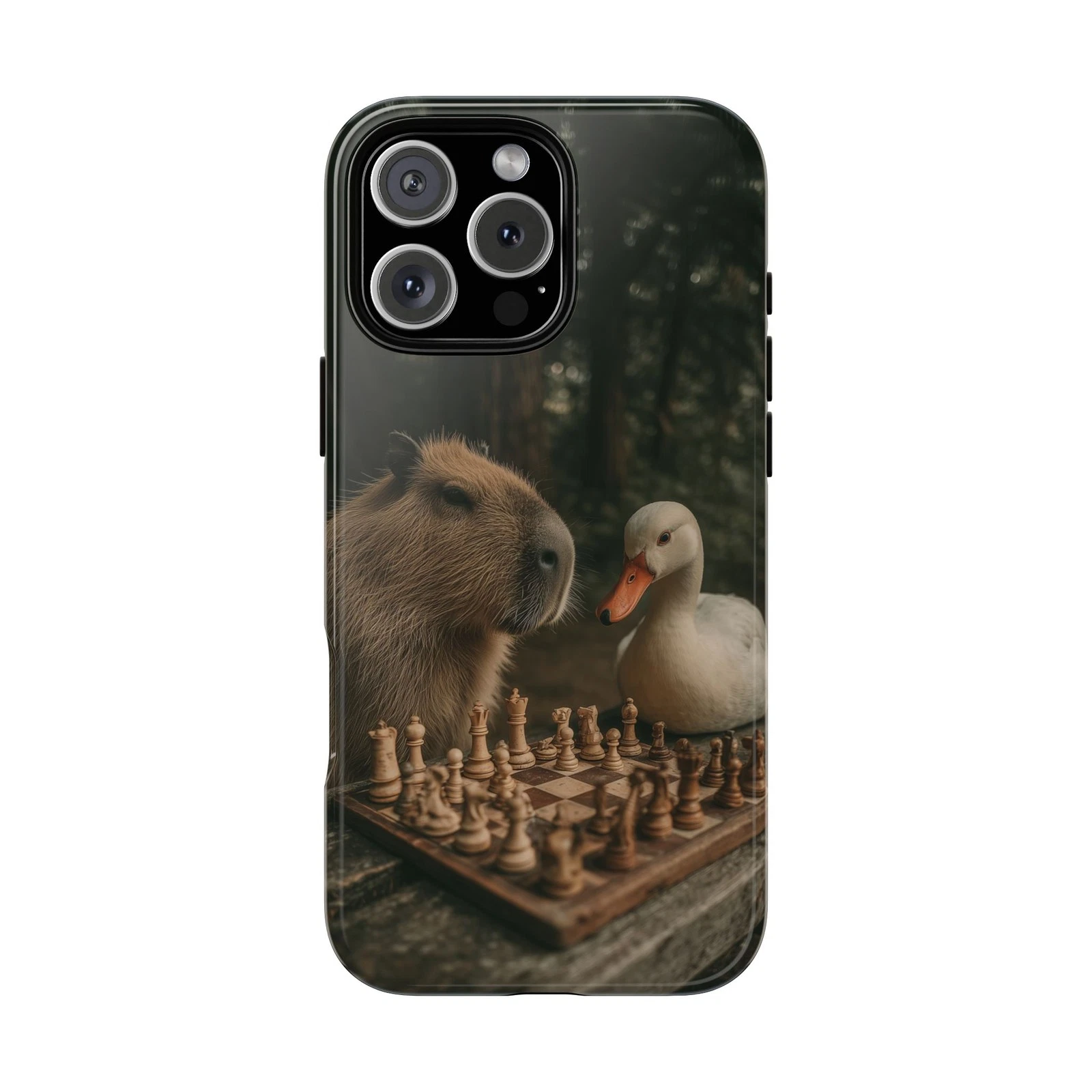 Capybara Duck Playing Chess Phone Case for iPhone 17 through 11 Pro Max - Walmart.com