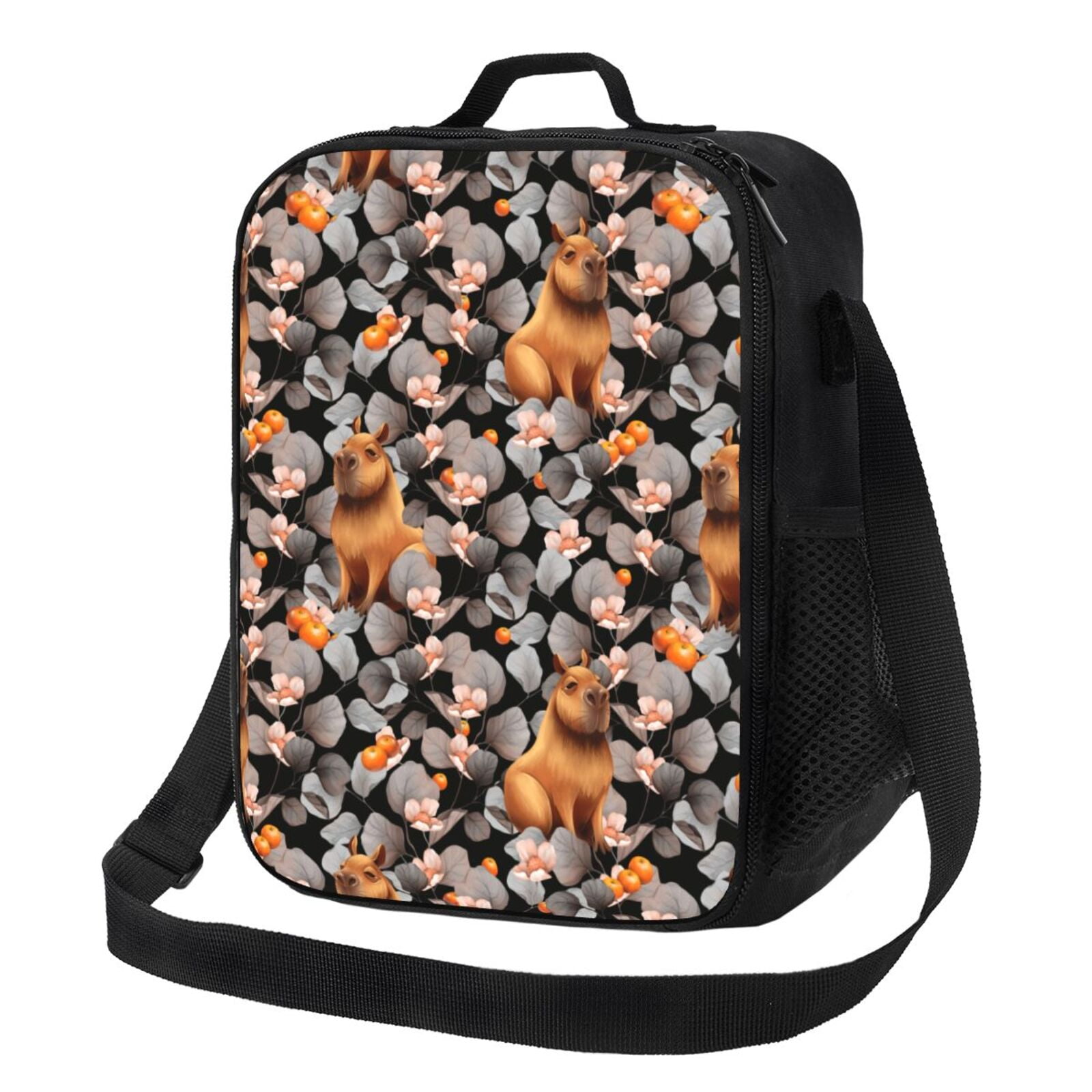 Capybara Flower Orange Lunch Box for Women Men, Insulated Lunch with ...