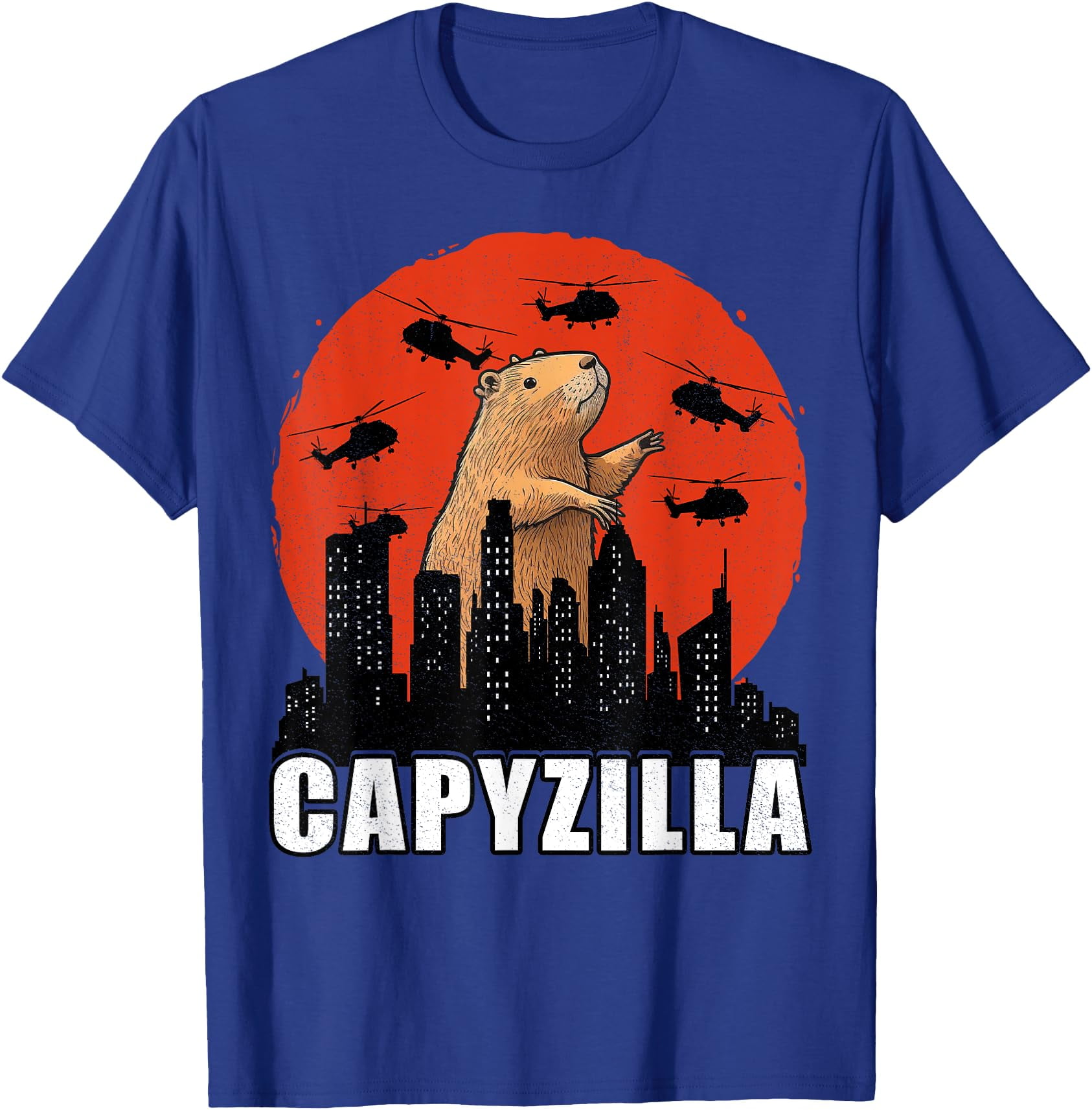 Capybara Funny Rodent Capyzilla Funny Unisex T-Shirt for Men Women Kids ...