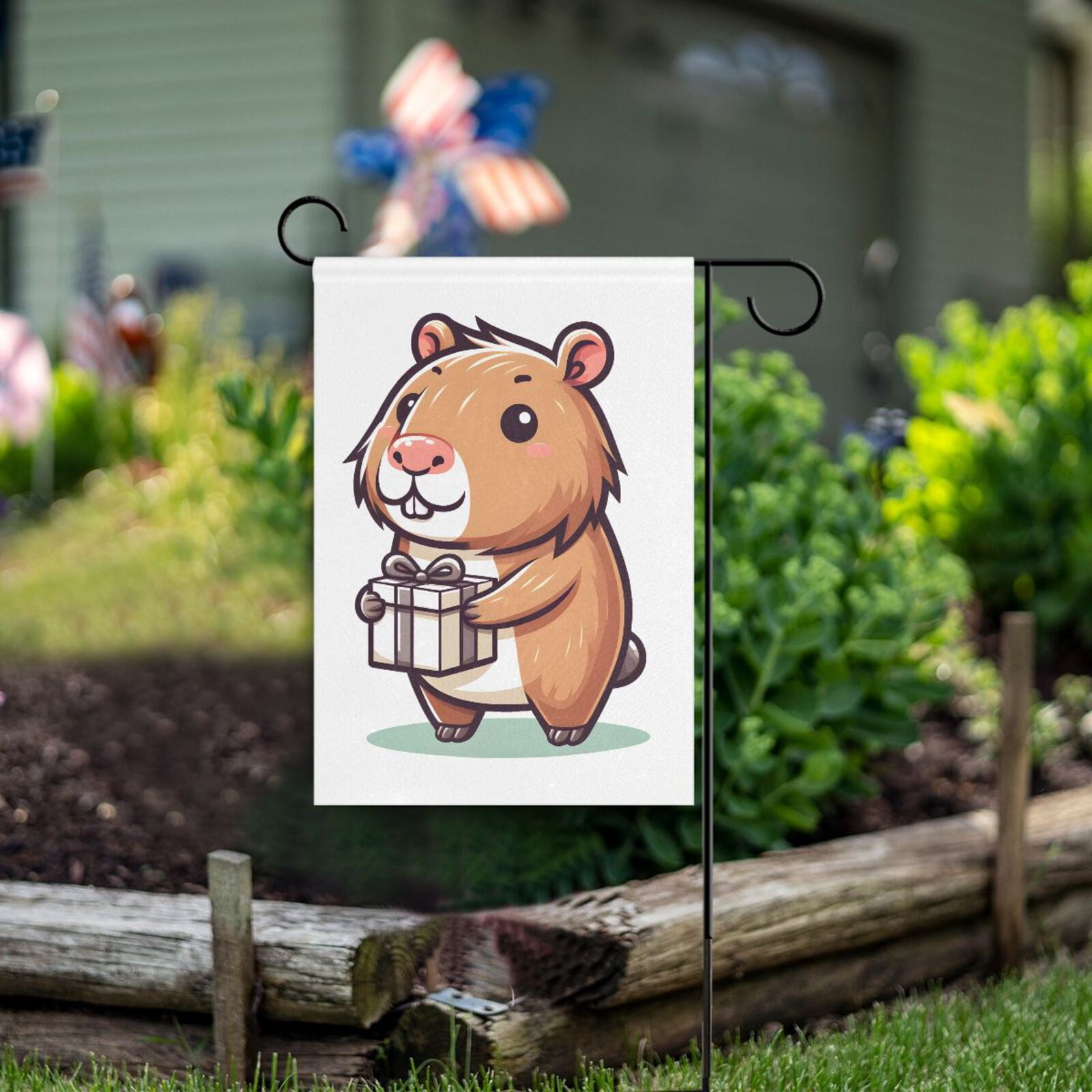 Capybara Gift Garden Flag Double Sided Outdoor Banners for Courtyard ...