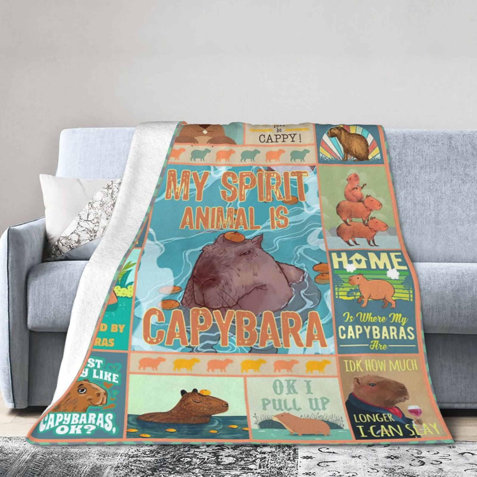 Capybara Gifts, Capybara Birthday Stuff Blanket , Capibara Gift for ...