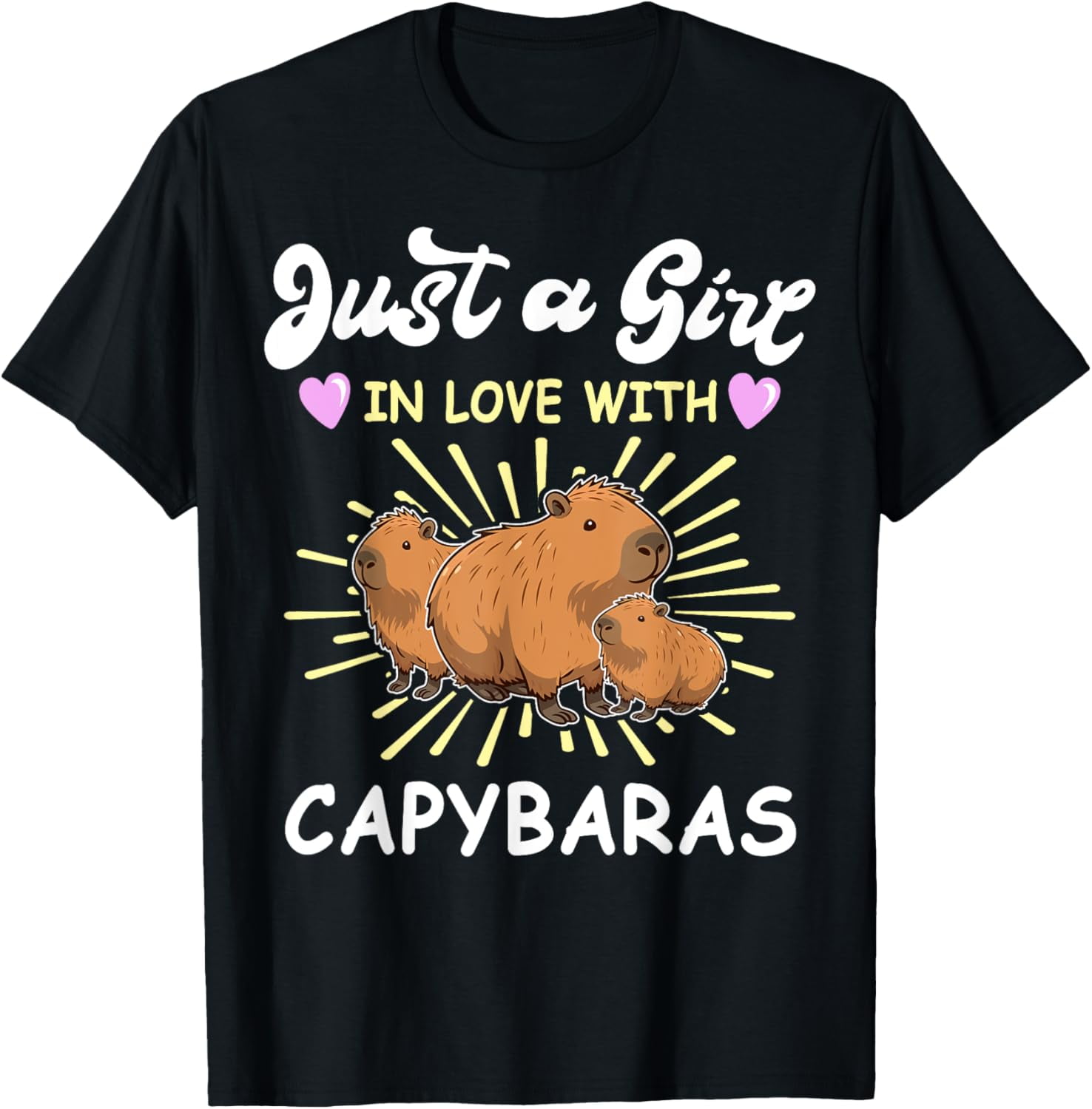 Capybara Girl Capy Cute Capybaras T-Shirt - Walmart.com