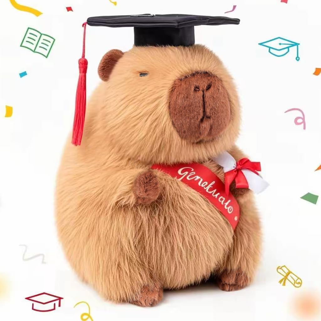 Capybara Graduation Plush For Her Him,9 Inch Class Of 2025 Graduation ...