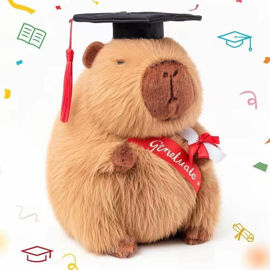 Capybara Graduation Plush Toys for Class of 2025 Graduation, 9" Kawaii ...