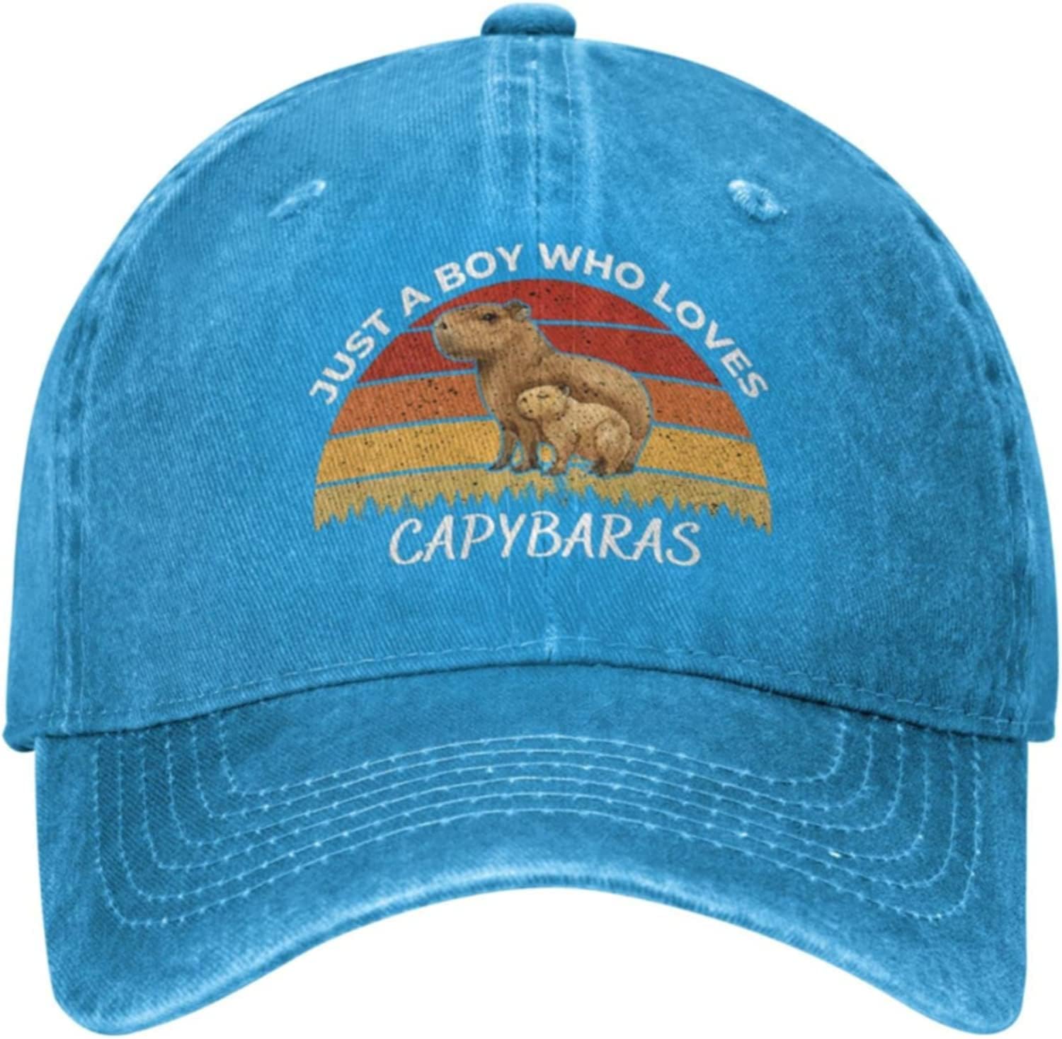 Capybara Hat Hat Just A Boy Who Loves Capybaras Hat Women Baseball Hats ...