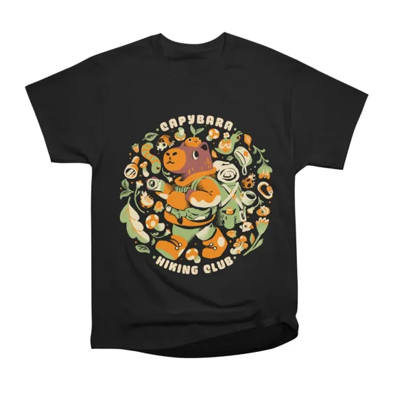 Capybara Hiking Club T-Shirt Tee Gift For Him Merch For Her Apparel For ...
