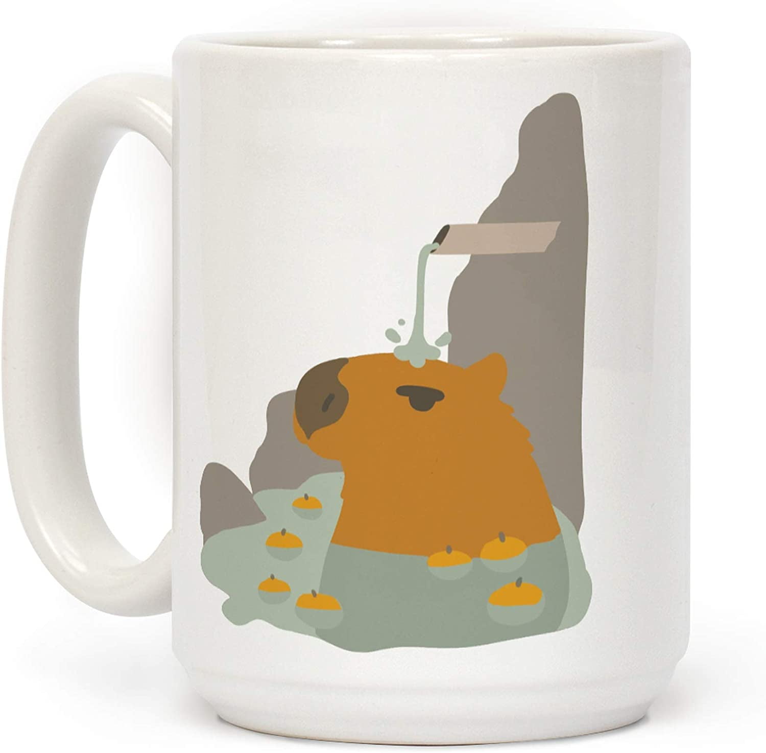 Capybara Hot Spring White 15 Ounce Ceramic Coffee Mug - Walmart.com
