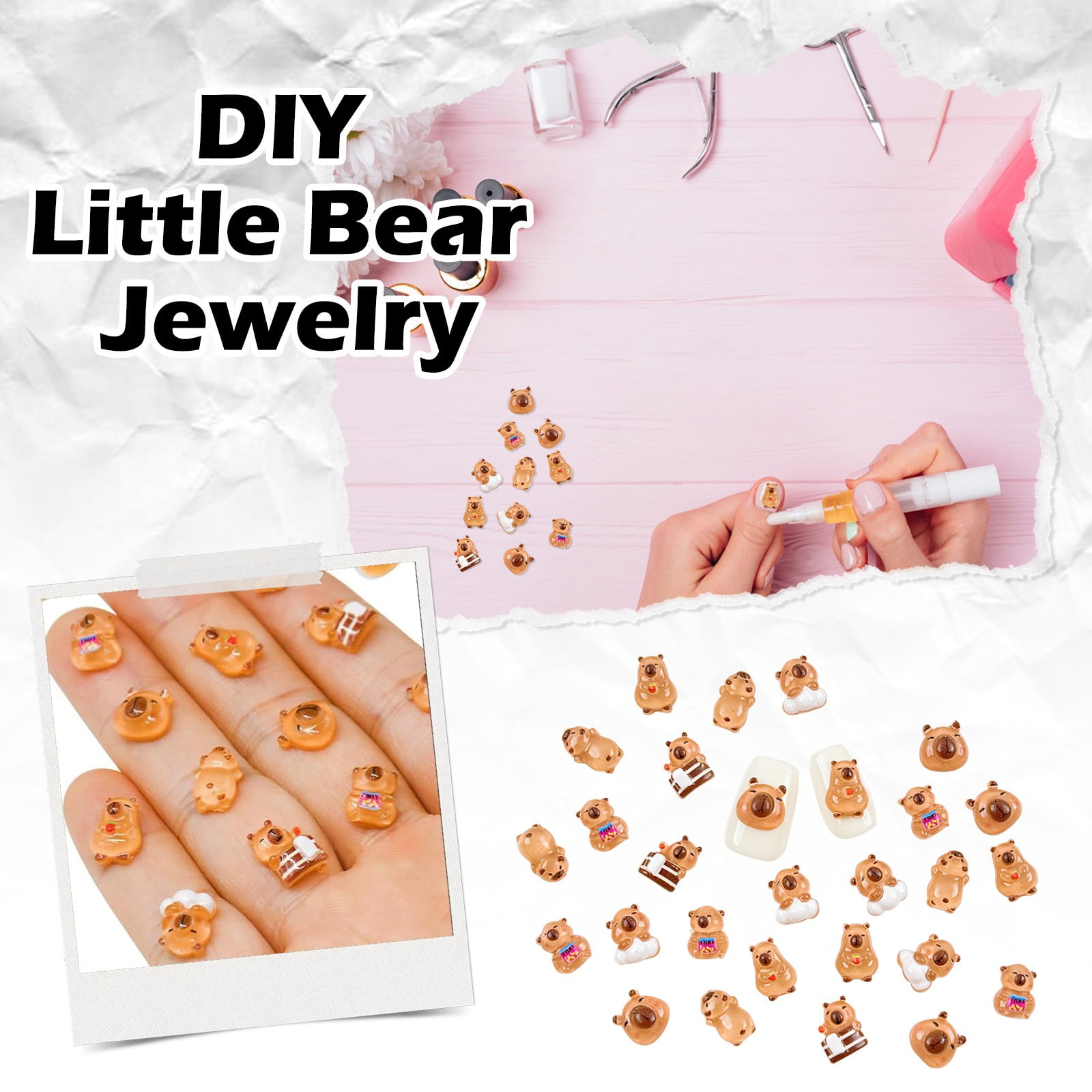 Capybara , Inch100PCS Mini Capybara Decor for Dollhouse Resin Tiny ...