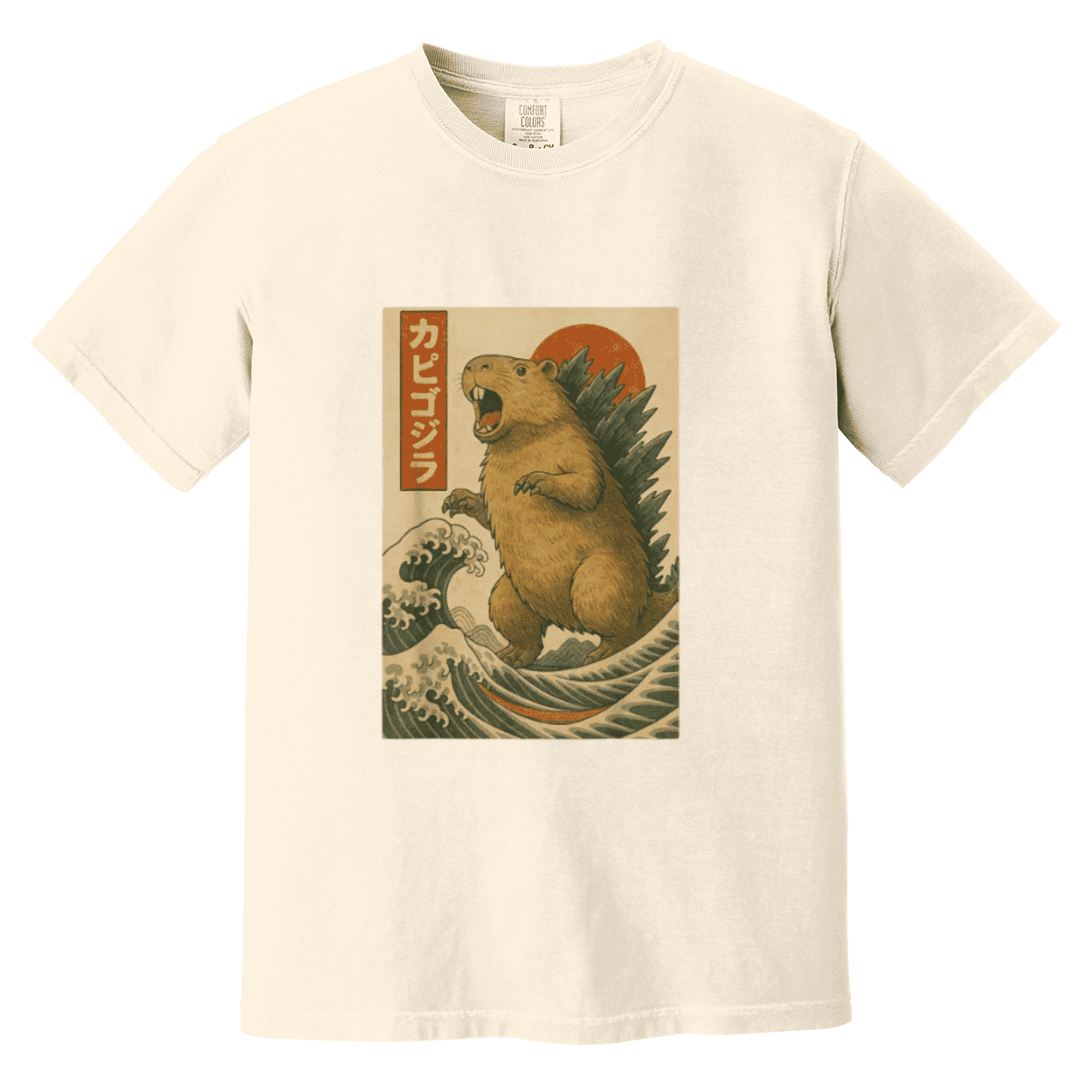 Capybara Japanese Art Comfort Color T-shirt Funny Capyzilla Graphic ...