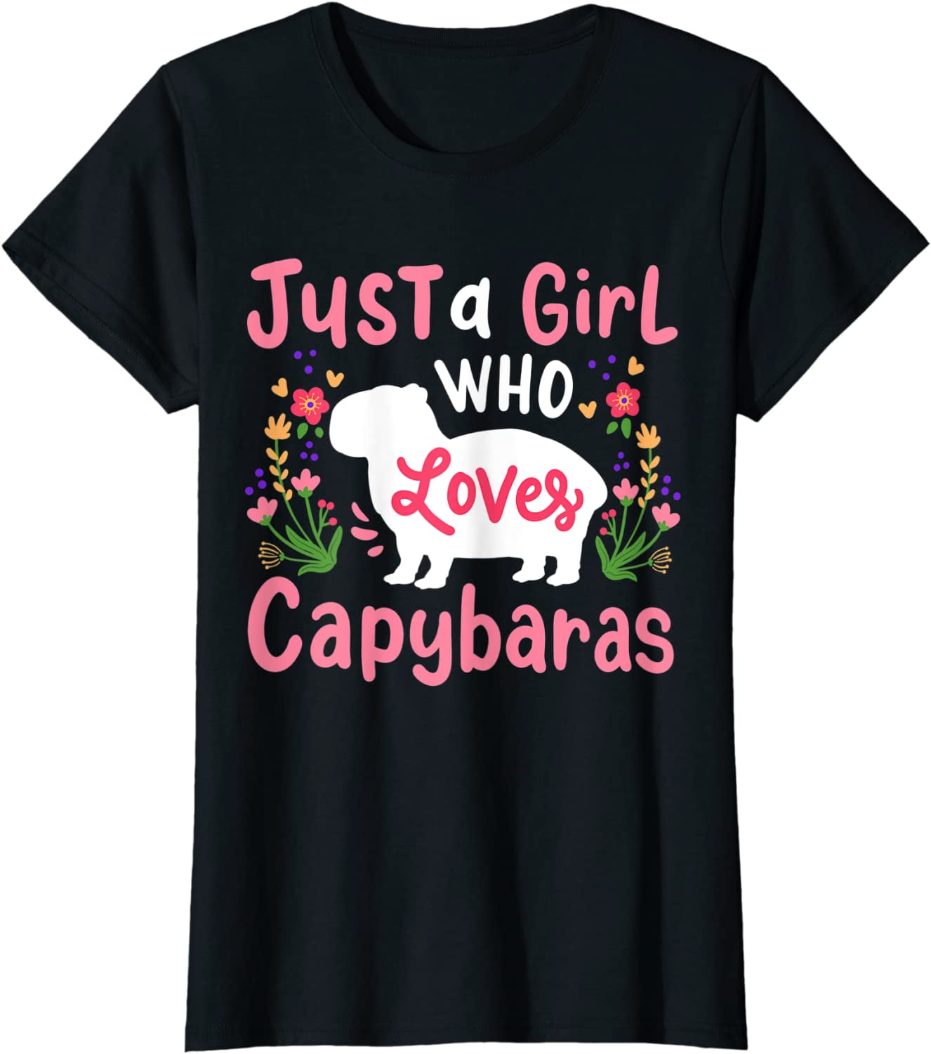 Capybara Just a Girl Who Loves Capybaras T-Shirt Gift - Walmart.com
