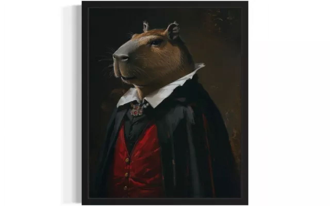 Capybara King Vampire Animal Photo Art Print Poster Wall Art Painting ...
