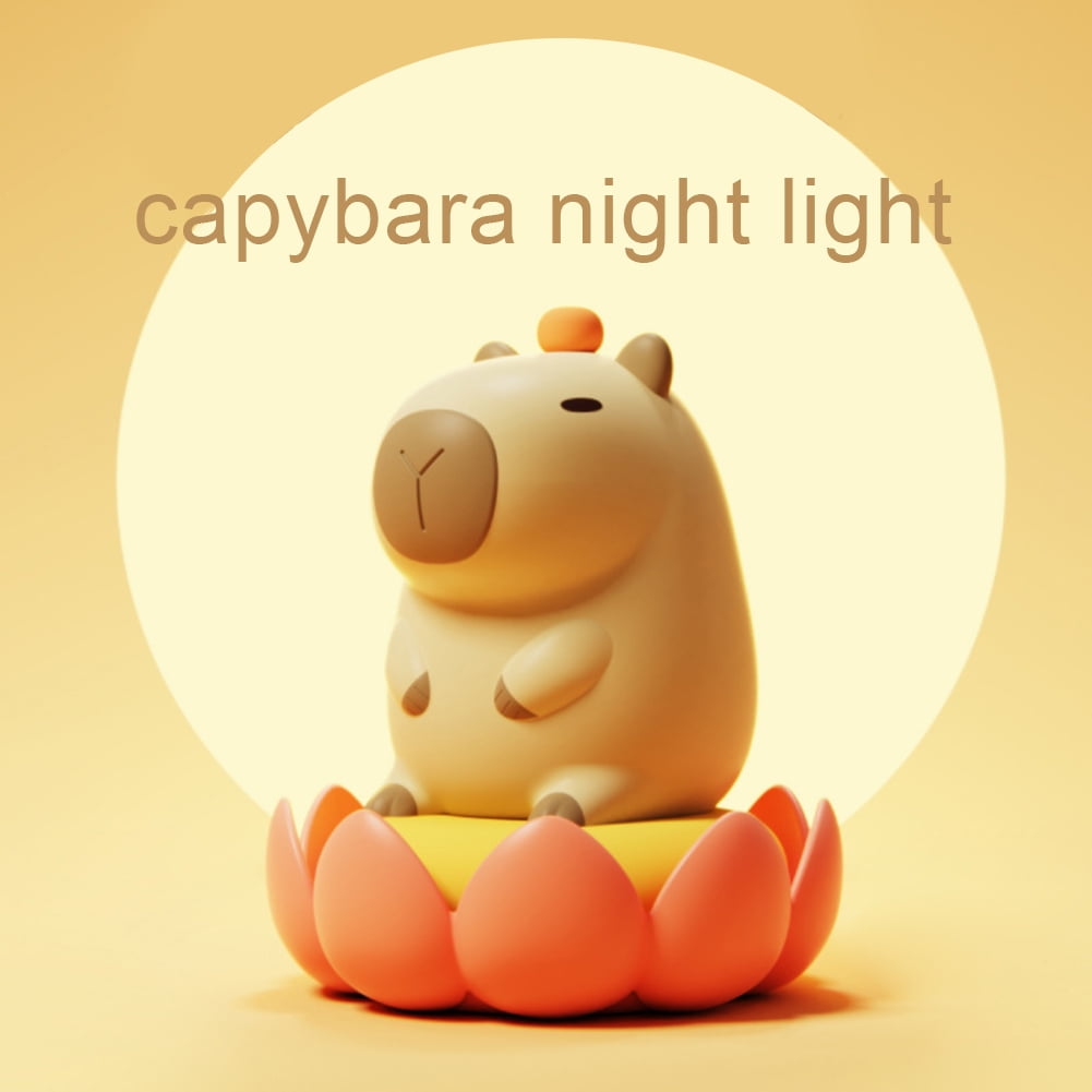 Capybara LED Night Light, Cute Capybara Night Lamp, 800mAh Battery ...