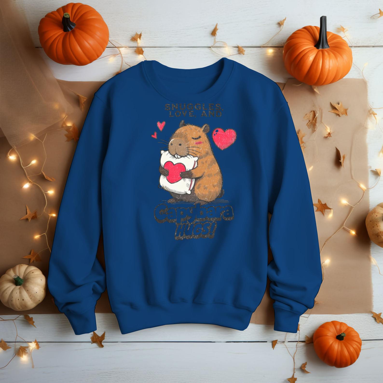 Capybara Love Shirt, Cozy Valentine's Day Hug Design, Size S - 3XL -T1 ...
