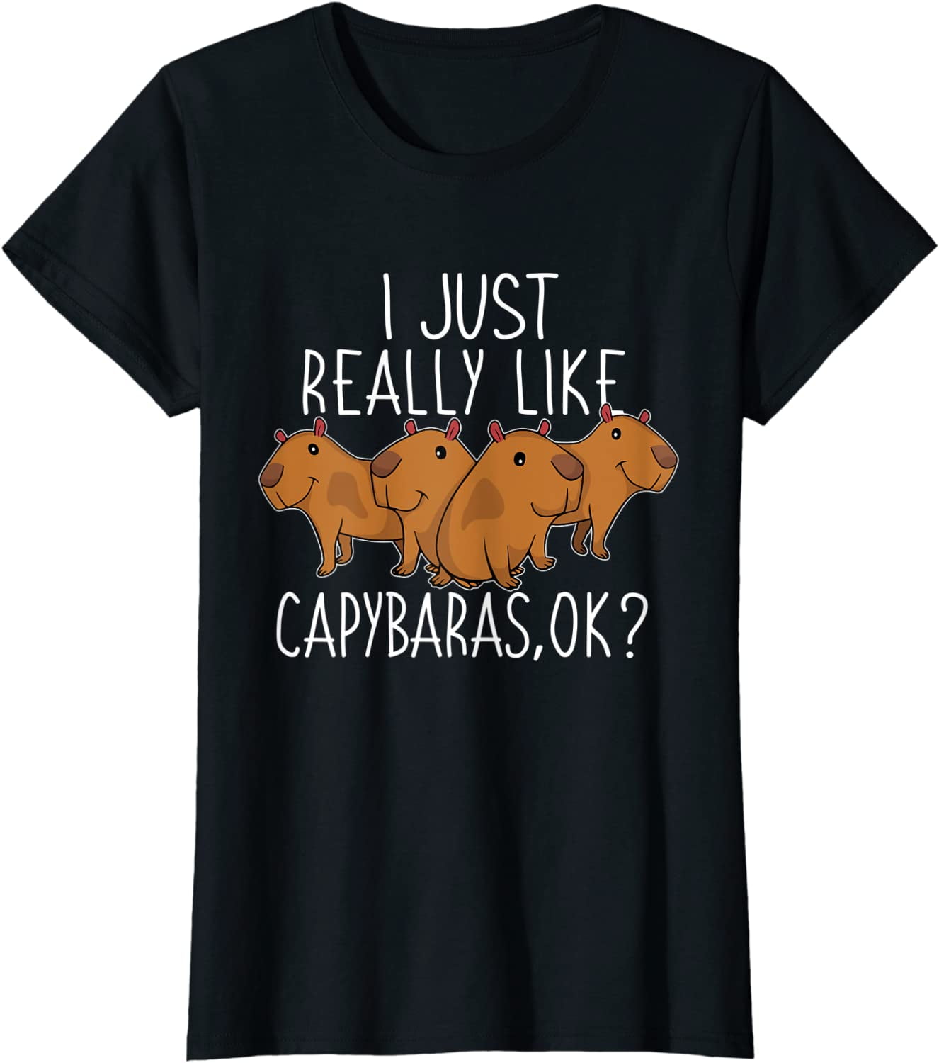 Capybara Lover Cute Capybara T-Shirt Gift - Walmart.com