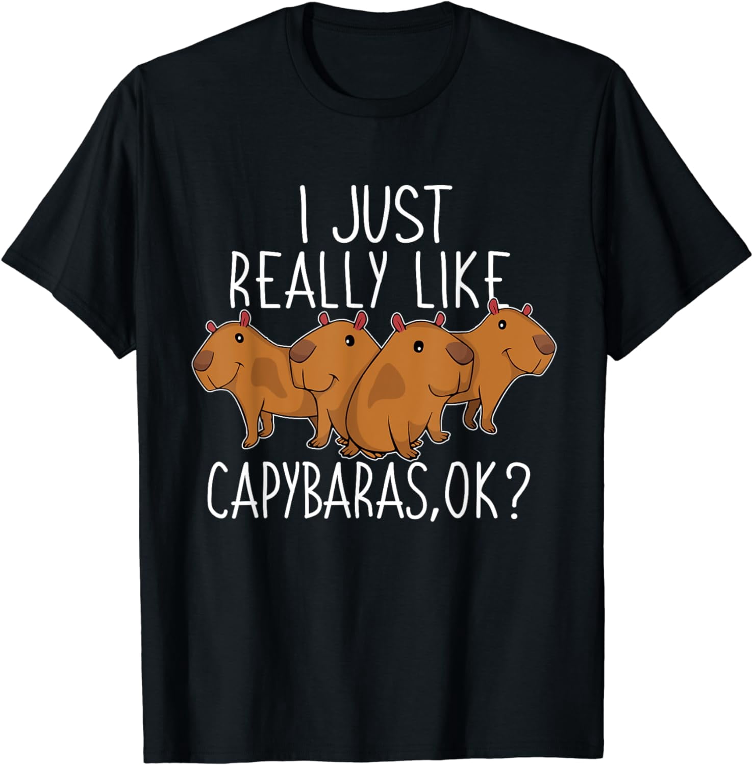 Capybara Lover Women Cute Capybara T-Shirt - Walmart.com