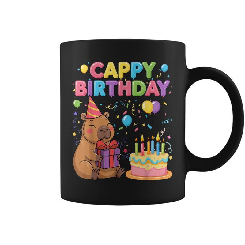 Capybara Lovers Cappy Birthday Girl Boy Happy Birthday Party Coffee ...