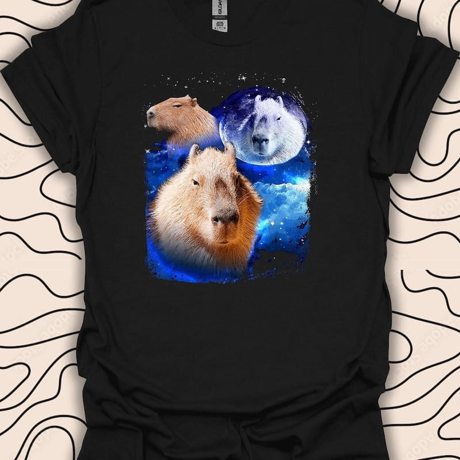 Capybara Moon Phases Shirt Cute Animal Lover Gift Nature Graphic Tee ...
