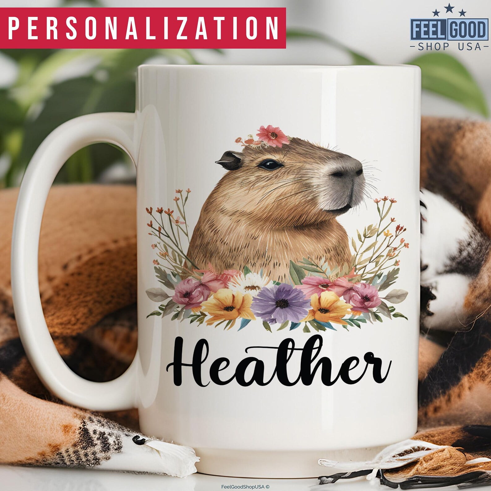 Capybara Mug Personalized Capybara Gift, Custom Capybara Cup With Name ...