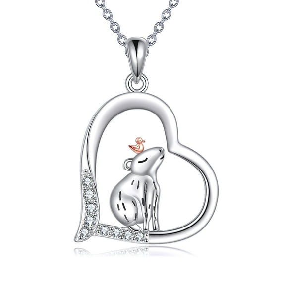 Capybara Necklace Sterling Silver Capybara Pendant Cute Animal Jewelry ...