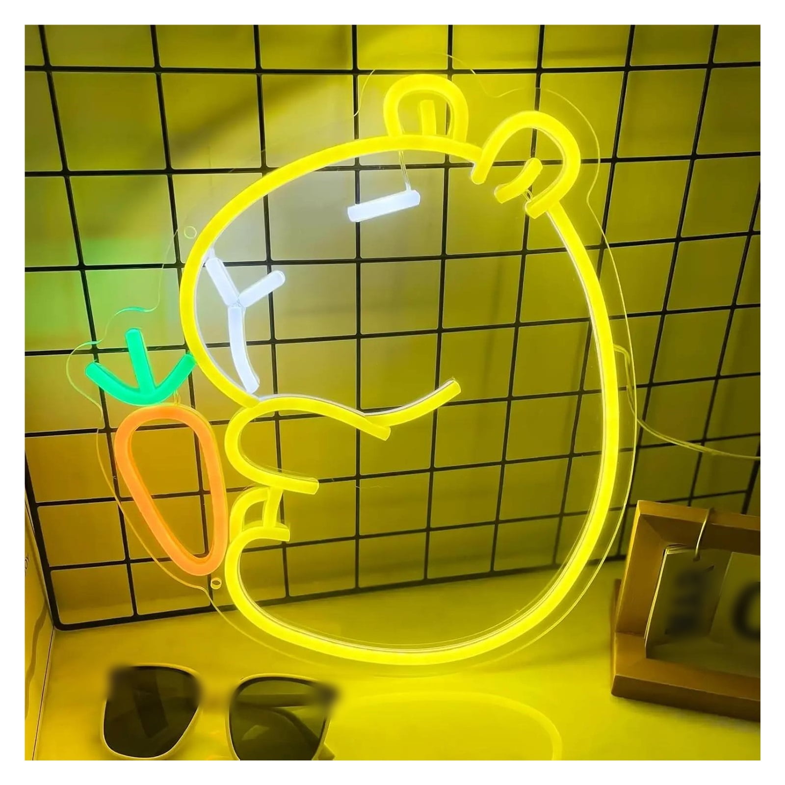 Capybara Neon Sign Novelty Cute Animal Guinea Pig LED Night Light ...