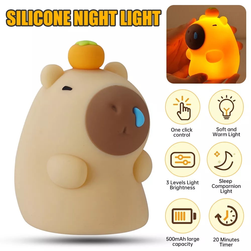 Capybara Night Light for Kids ,LED Squishy Novelty Animal Lamp ...