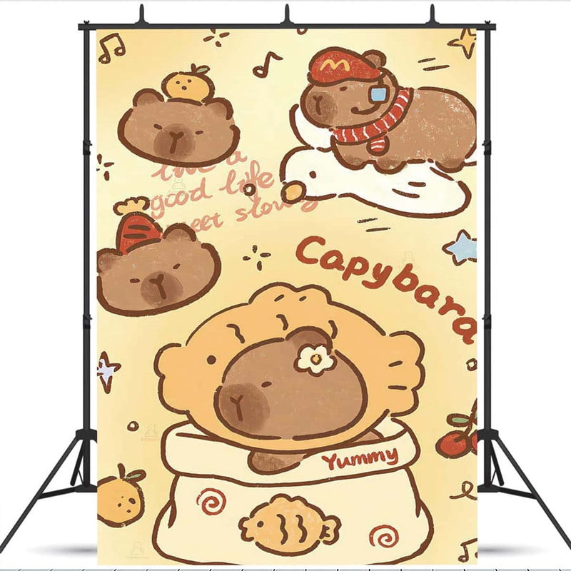 Capybara Party Supplies Backdrop Banner Poster Birthday Decorations ...