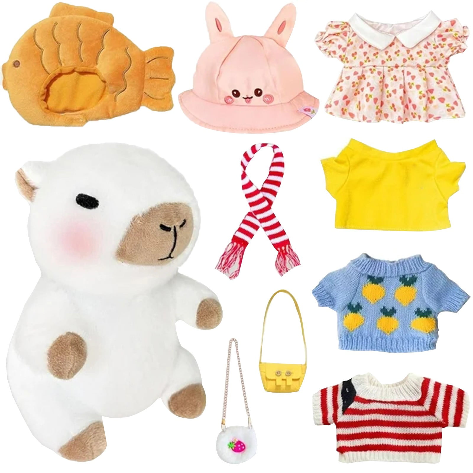 Capybara Plush with Clothes and Accessories - 9.8In Dress Up Capybara ...
