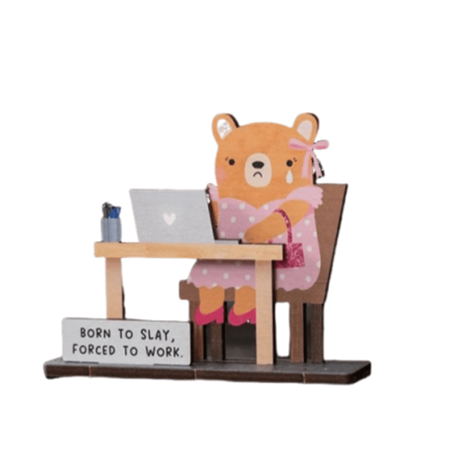 Capybara Plush Cute Bear Desk Decor Motivational Office Figurine With ...